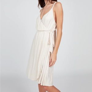 Volcom | Dresses | Volcom Static Bloom Dress In Sandbrown Faux Wrap ...
